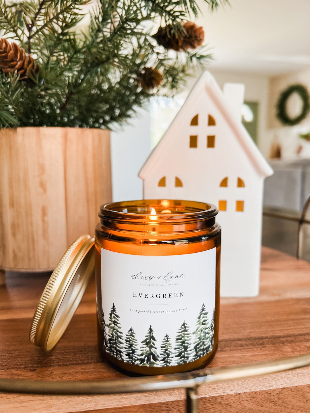 Evergreen Christmas Candle, Christmas Tree Candle, Pine Candle, Balsam ...