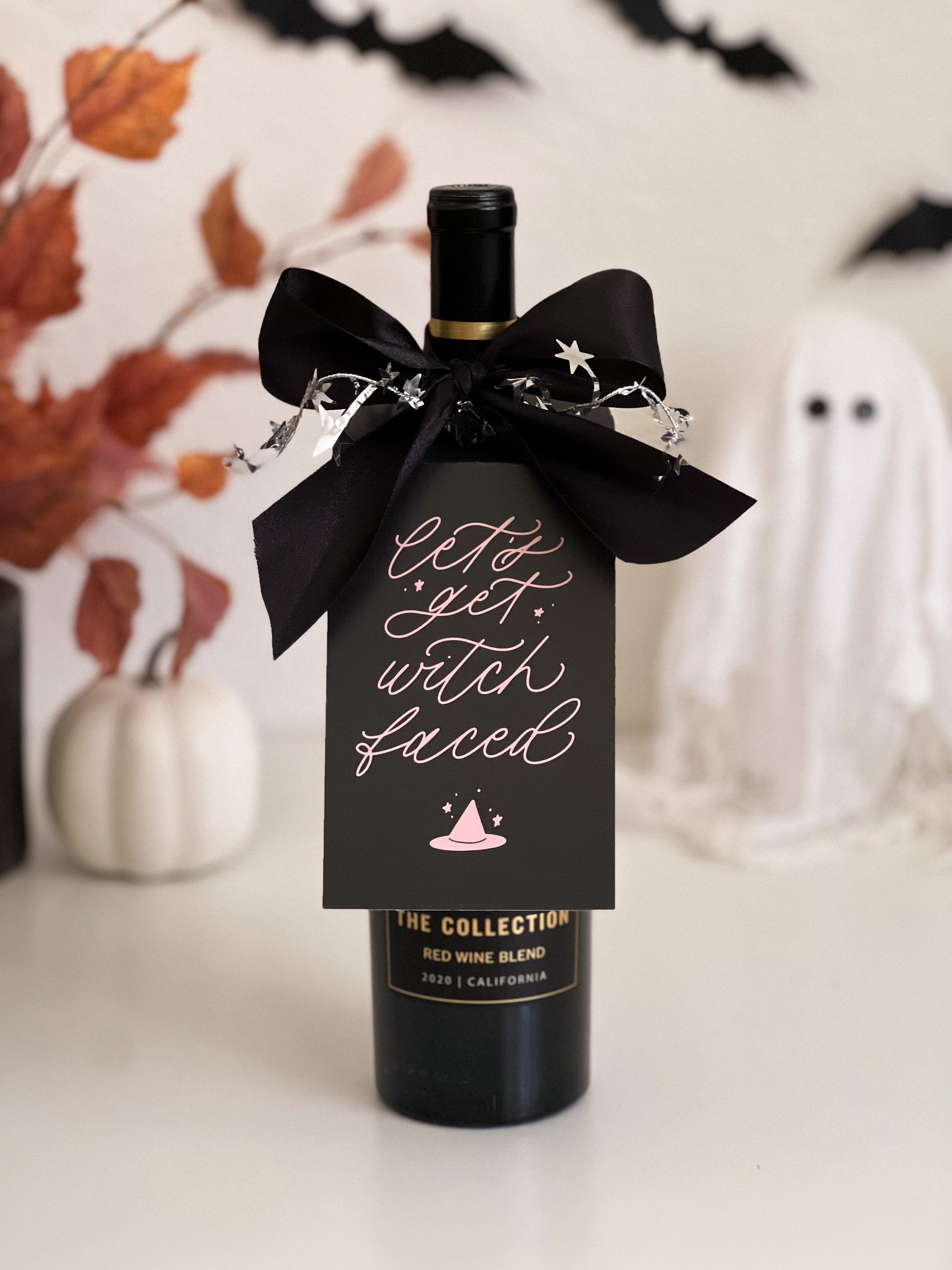 Halloween Wine Bottle Gift Tags, Boo Basket Gift Tags, Halloween Gift ...