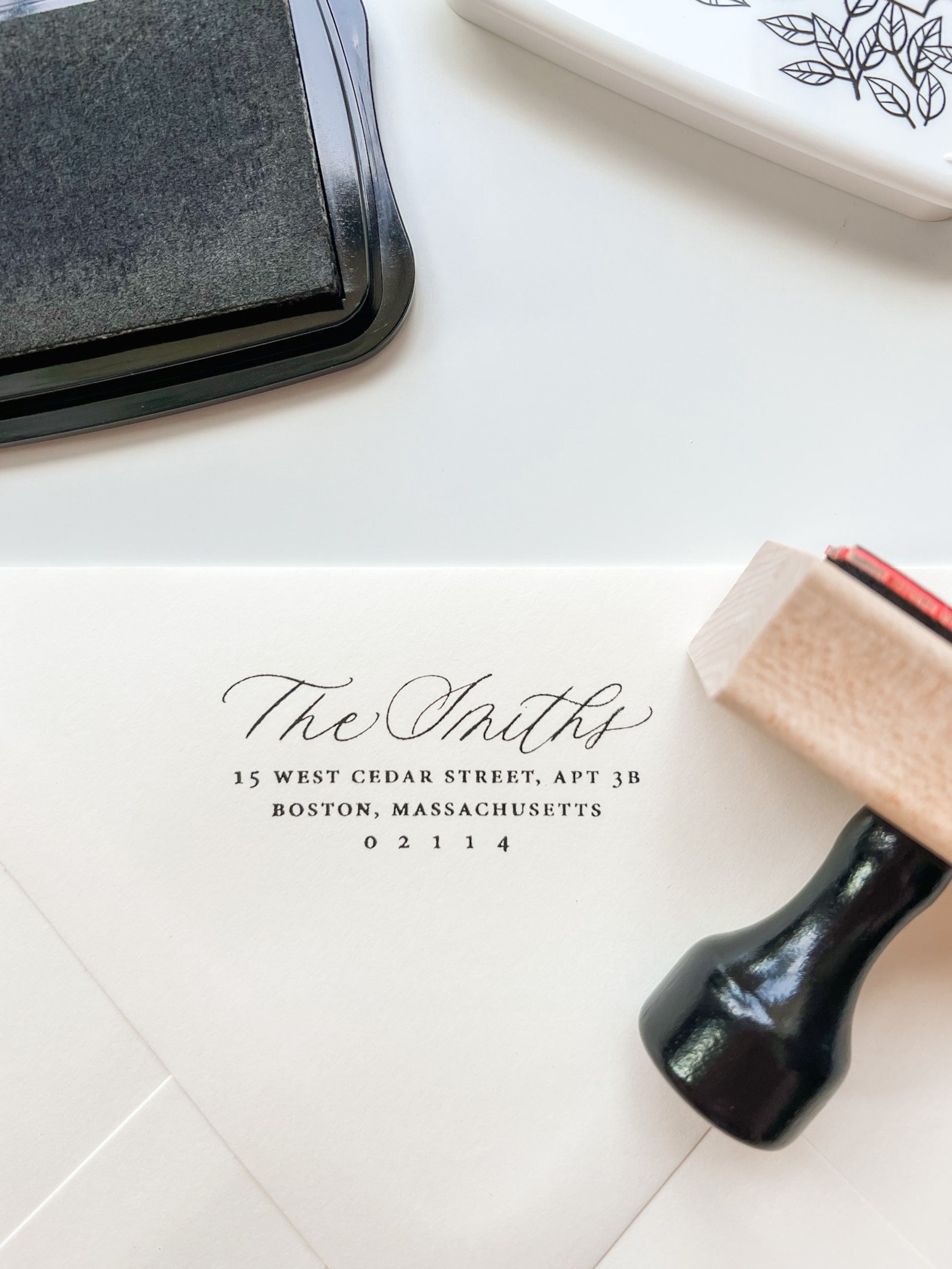 Custom Return Address Stamp, Calligraphy Name Stamp, Rubber Stamp, Self ...