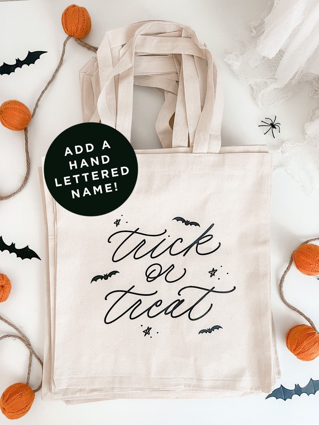 Personalized Trick or Treat Tote Bag, Custom Trick or Treat Bag, Custom ...
