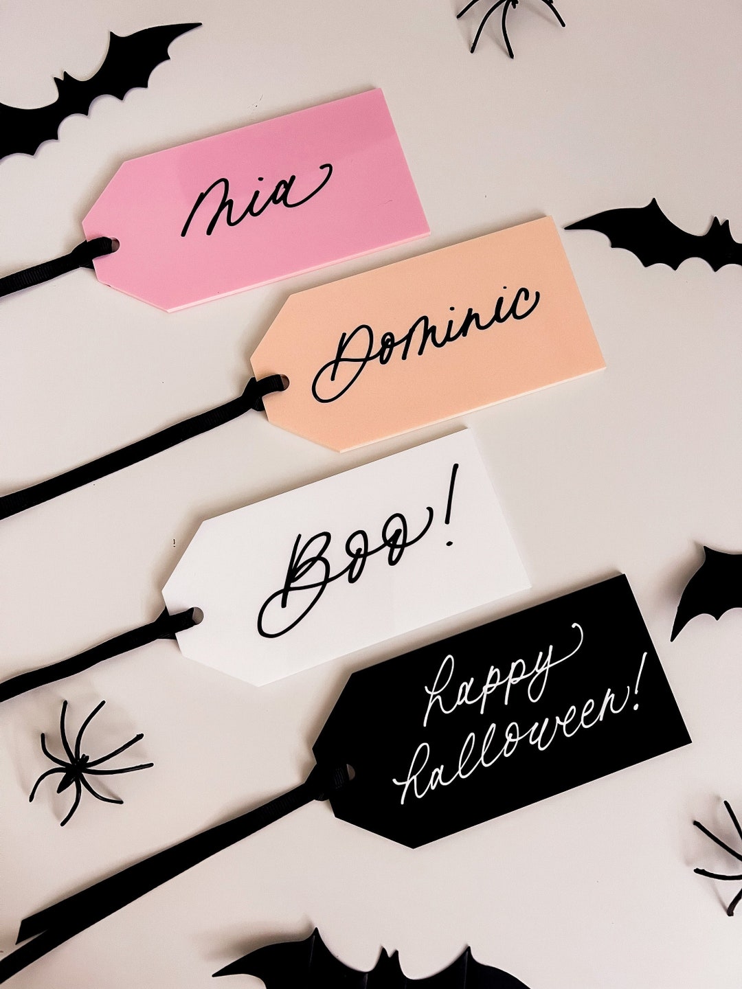 Personalized Boo Basket Tag, Hand Lettered Name Tag, Halloween Basket ...
