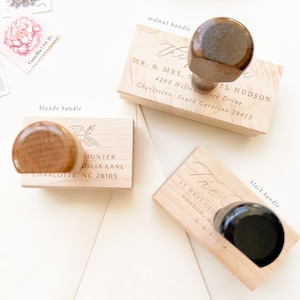 Custom Return Address Stamp, Calligraphy Name Stamp, Rubber Stamp, Self ...