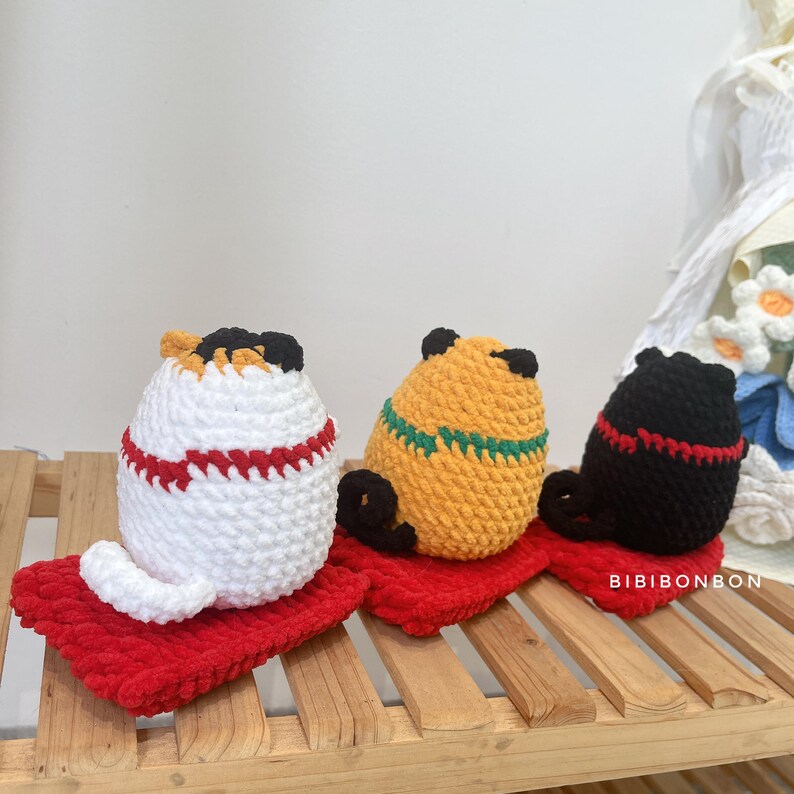 Bundle 2in1 Lucky Cat Amigurumi Crochet Pattern - Japanese Maneki Neko ...