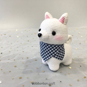 Crochet Samoyed Dog Amigurumi Pattern: Bibi Puppy (PDF English/español ...