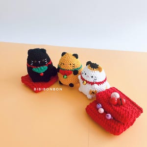 Bundle 2in1 Lucky Cat Amigurumi Crochet Pattern - Japanese Maneki Neko ...