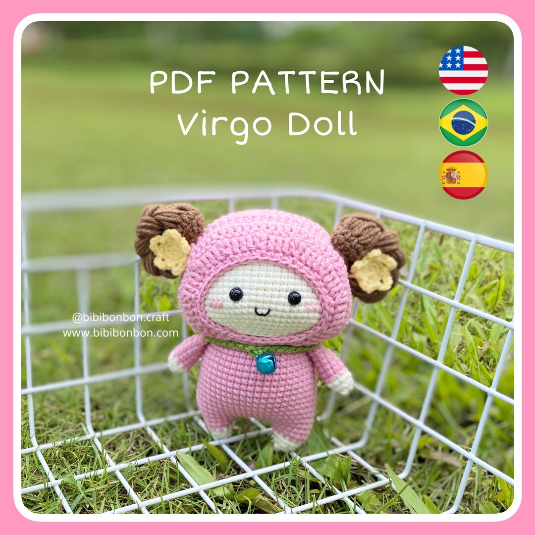 Virgo Zodiac Doll Crochet Pattern: Amigurumi PDF (english/español ...