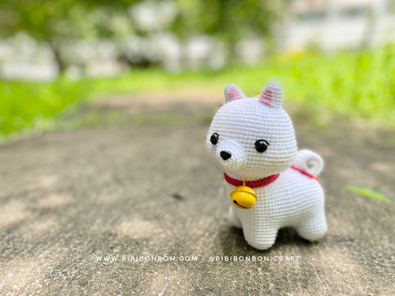Crochet Samoyed Dog Amigurumi Pattern: Bibi Puppy (PDF English/español ...