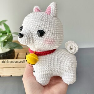 Crochet Samoyed Dog Amigurumi Pattern: Bibi Puppy (PDF English/español ...