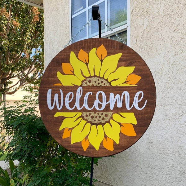 Round Garden Sign - Etsy