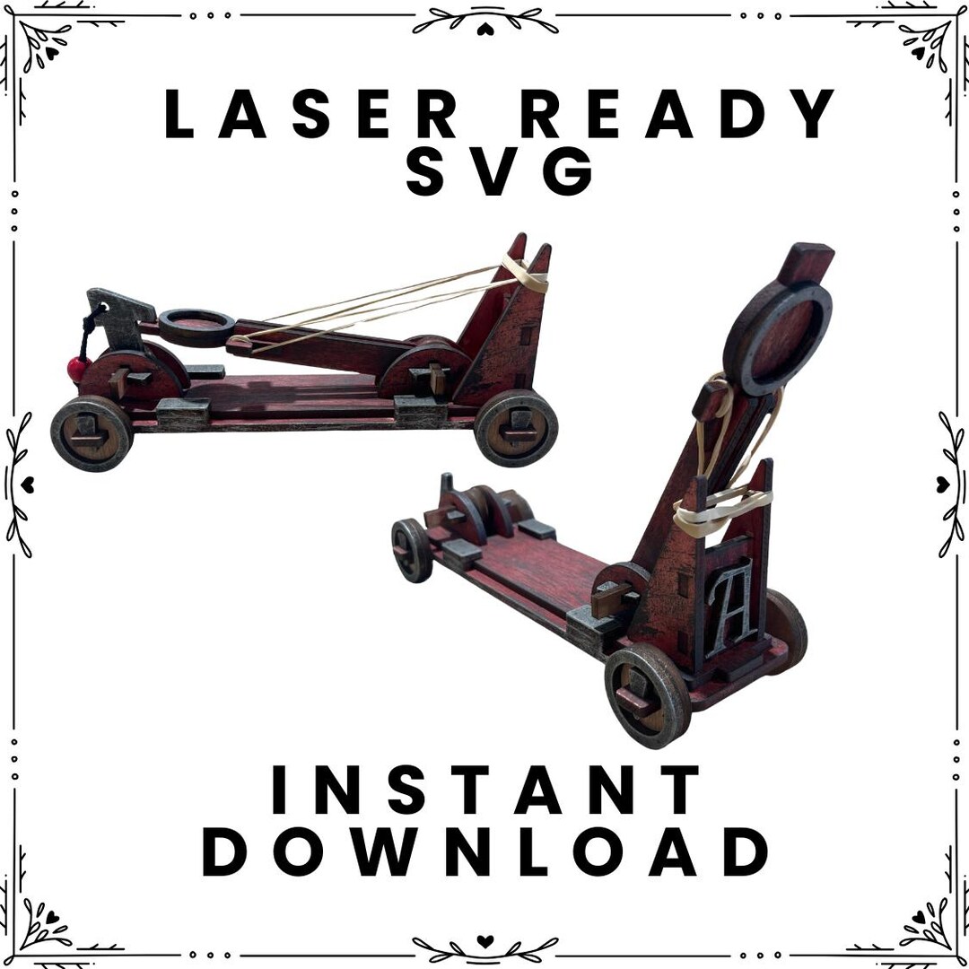 Working Toy Catapult Laser Cut SVG File - Etsy