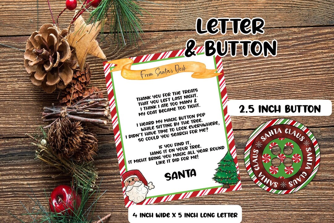 Santa's Missing Button Design for Sublimation Blanks and a Printable ...