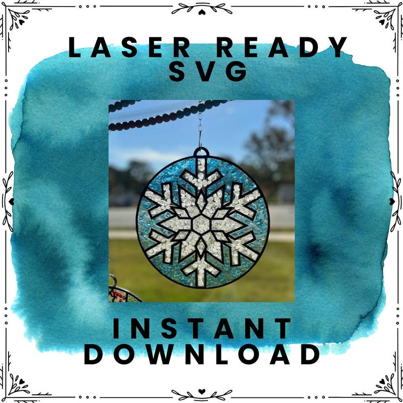 Snowflake Suncatcher - Etsy