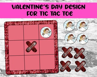 Valentine Tic Tac Toe Sublimation - Etsy