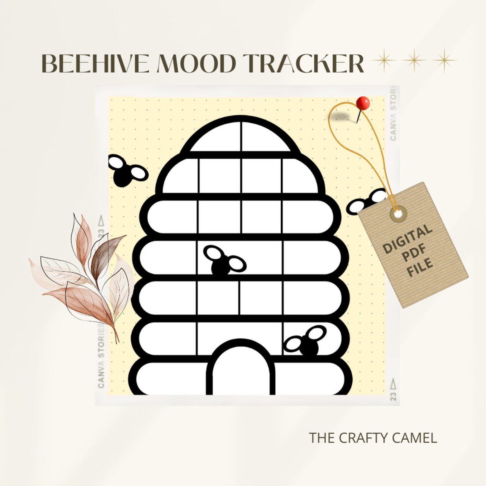 BEEHIVE MOOD TRACKER digital Download Pdf File Bullet | Etsy
