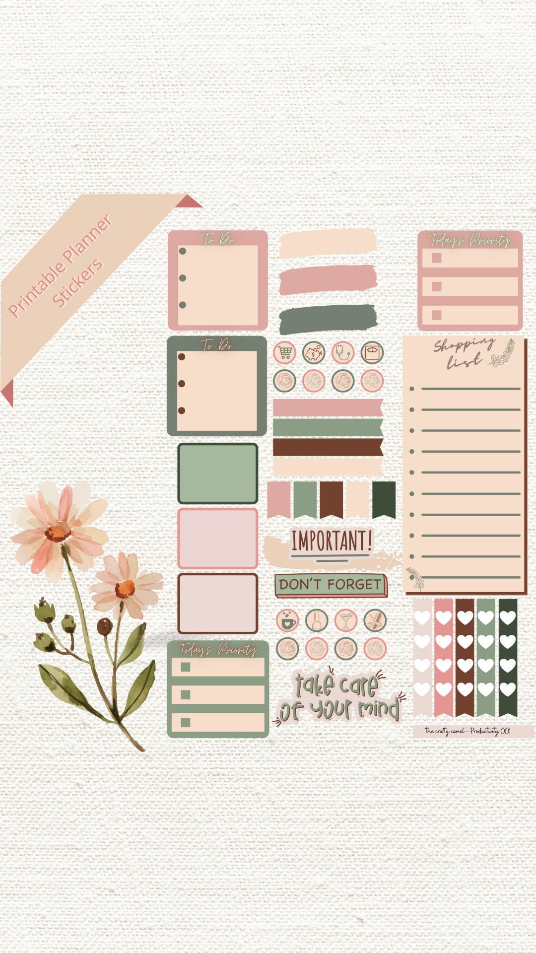 Printable Planner Stickers | Productivity Stickers | To-do Lists ...