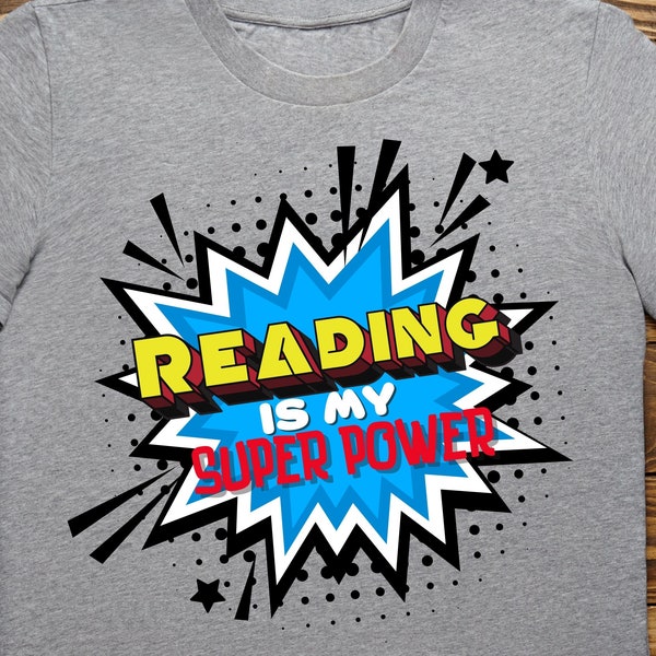 Reading is My Super Power Png - Etsy
