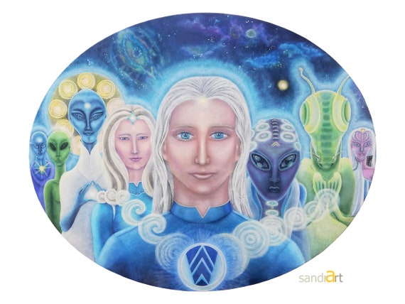 PAPER PRINT the Galactic Federation of Light | Etsy