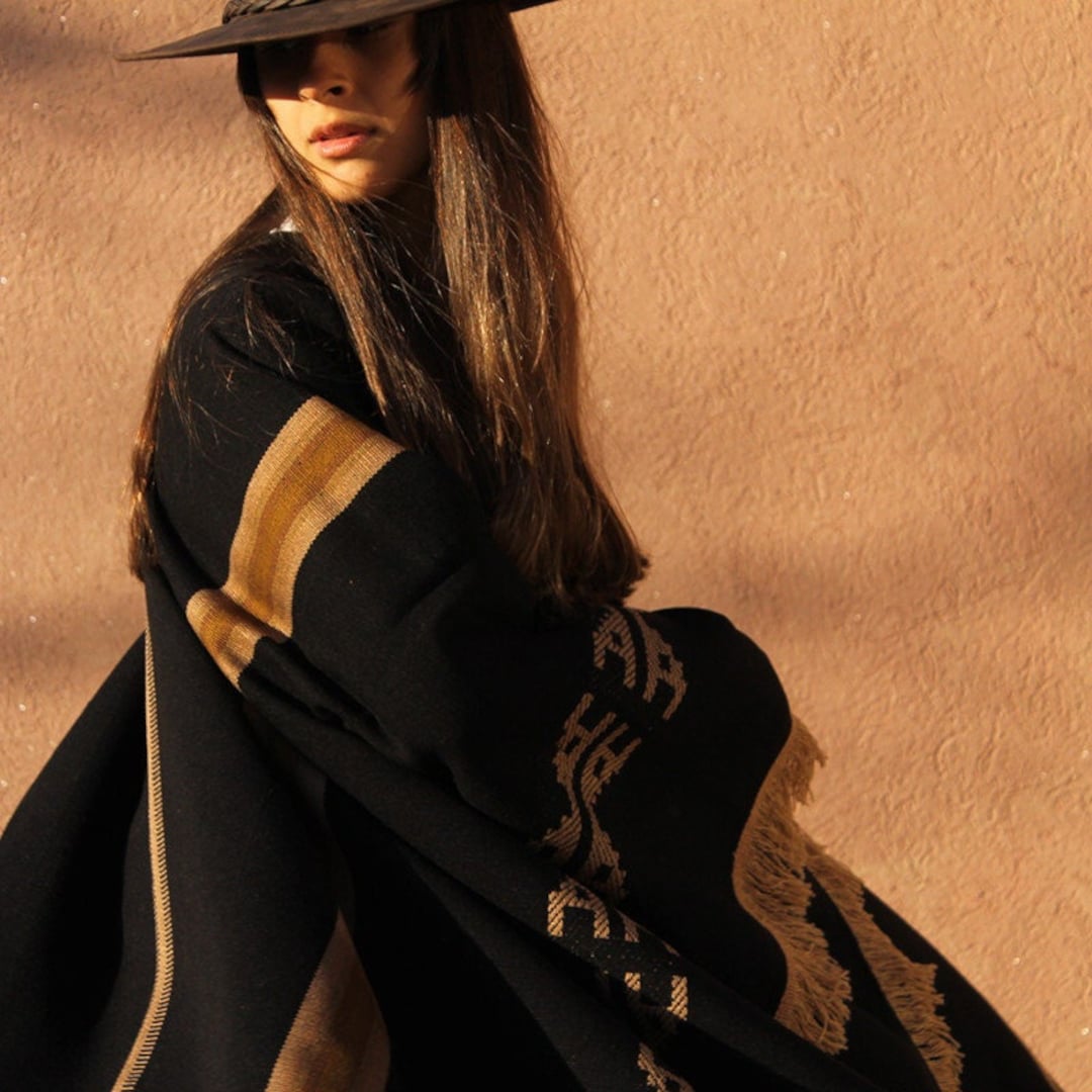 Handmade Poncho. Unisex Poncho With Indigenous Designs. Woven on an ...