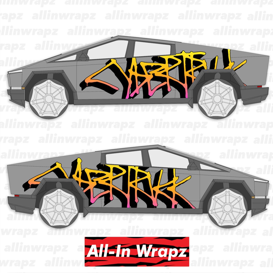 Exclusive Tesla Cybertruck Graffiti Livery Kit | Ready-to-install ...