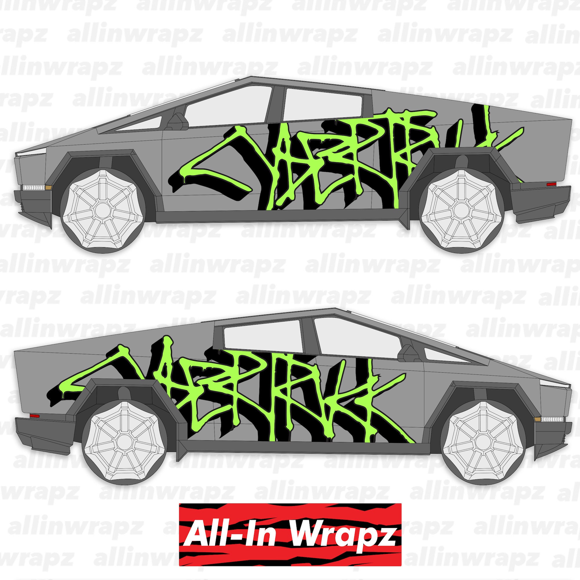 Exclusive Tesla Cybertruck Graffiti Livery Kit | Ready-to-install ...