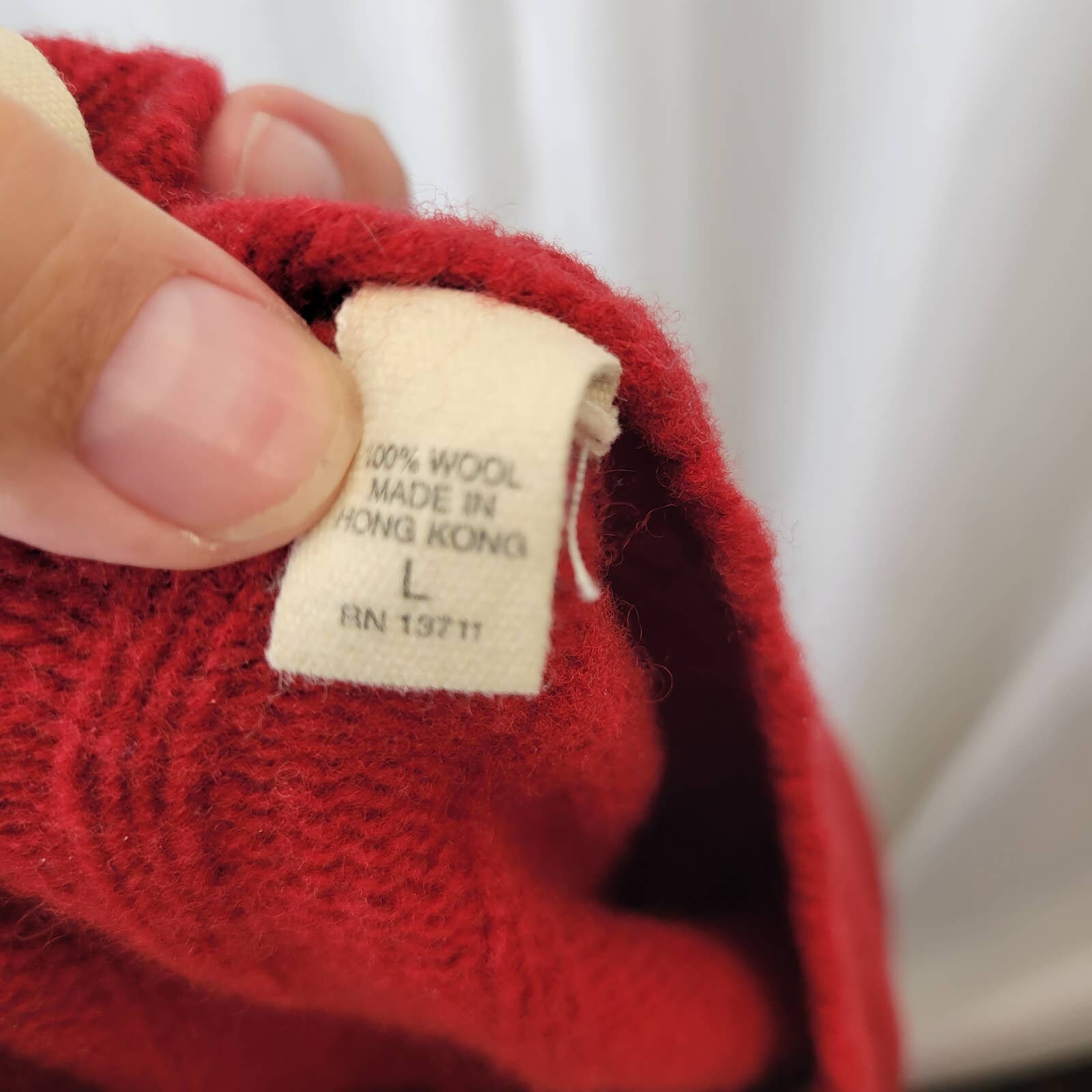 Free Territories Vintage Y2K V-neck Red Wool Sweater, L - Etsy