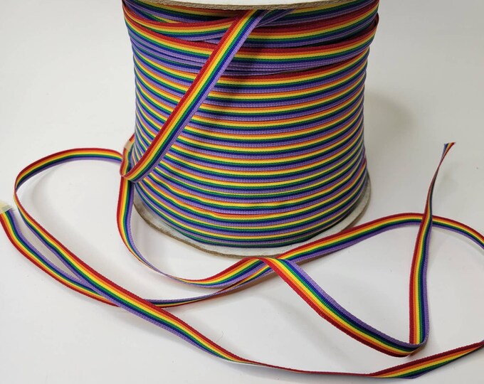 Rainbow Grosgrain Ribbon 3/8" Wide ROYGBV - 10 Yards - Etsy