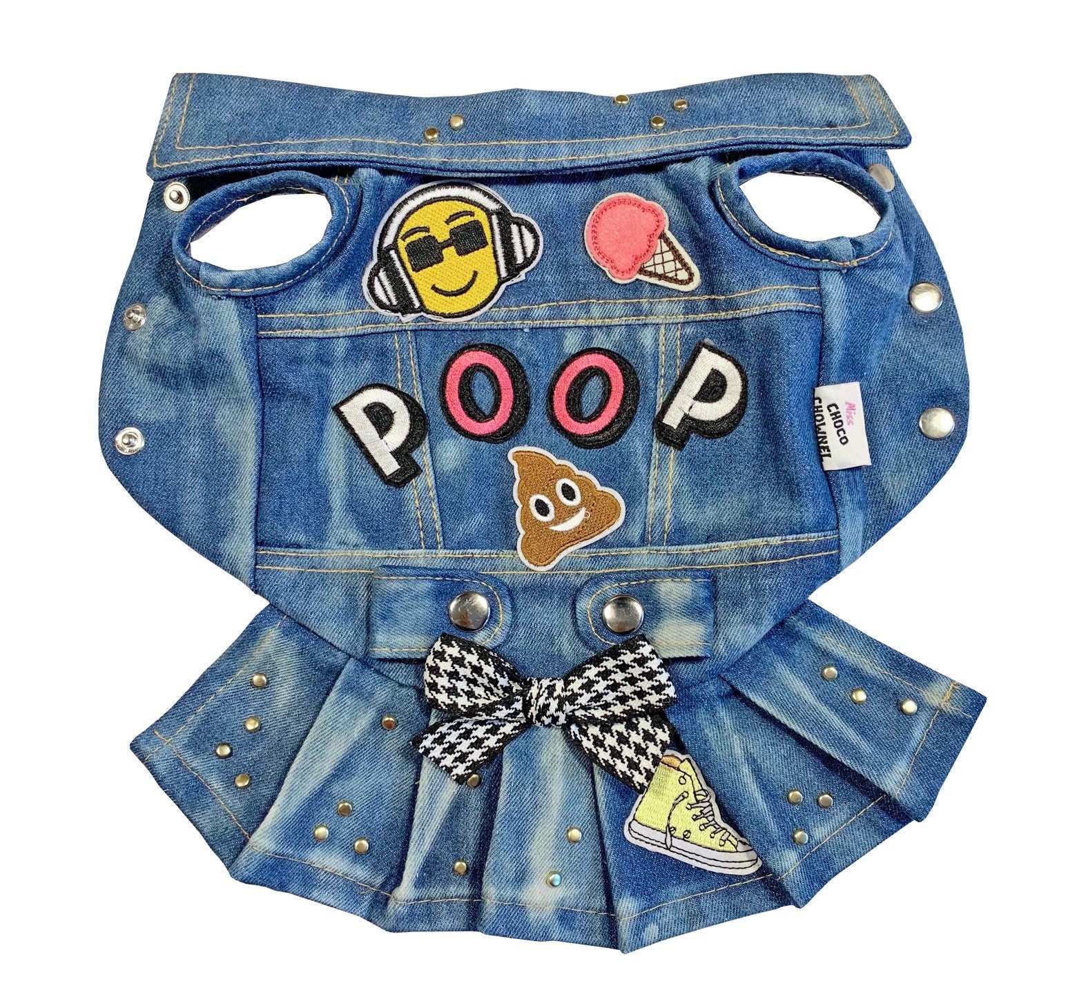 Poopastic Primadonna Denim Dog Dress Dog Jeans Jacket Denim - Etsy