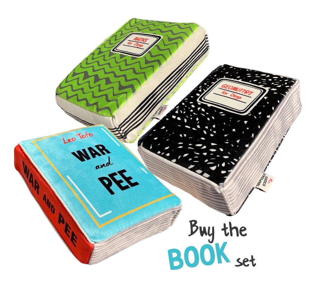 Buy the BOOK Dog Toy Set, Funny Dog Toy, Parody Dog Toy, Book Dog Toy ...