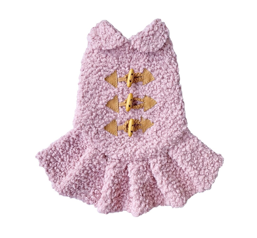 Pink Teddy Bear Coat Dog Dress Warm Dog Coat Pink Dog Coat - Etsy