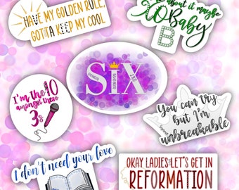 Six the Musical Stickers | Etsy
