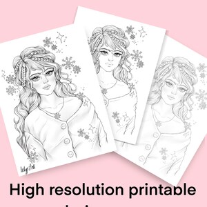 Snowflakes Beauty, Printable Adult Coloring Page High Quality - Etsy