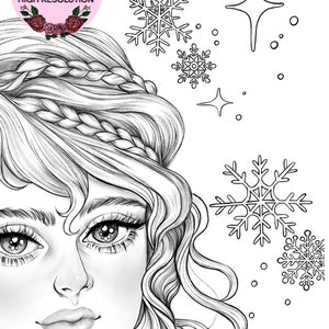 Snowflakes Beauty, Printable Adult Coloring Page High Quality - Etsy