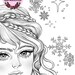 Snowflakes Beauty, Printable Adult Coloring Page High Quality - Etsy