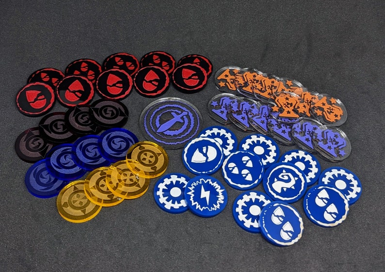 Super Fantasy Brawl Acrylic Tokens - Etsy