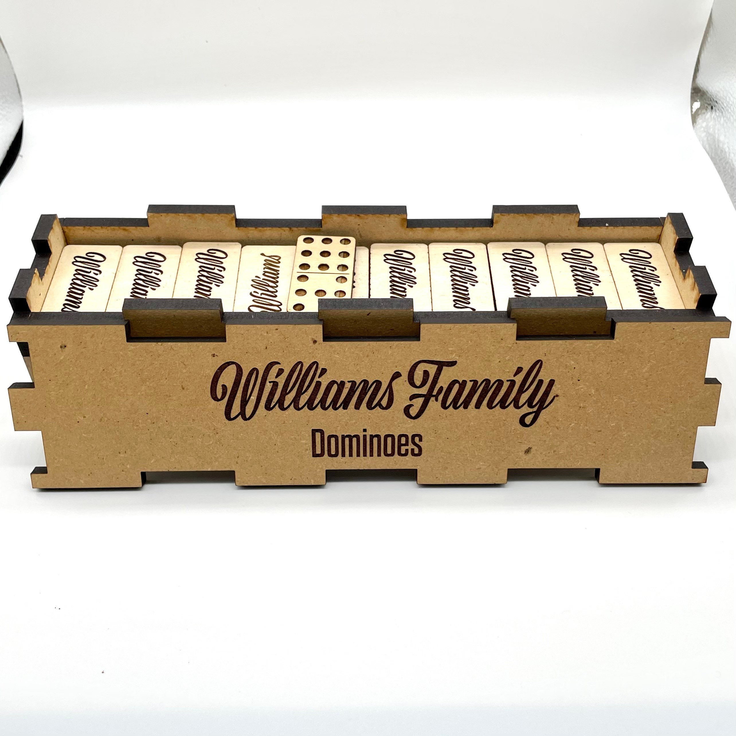 Engraved Handmade Domino Set With Box, Gift Idea, Double 12 Dominoes - Etsy