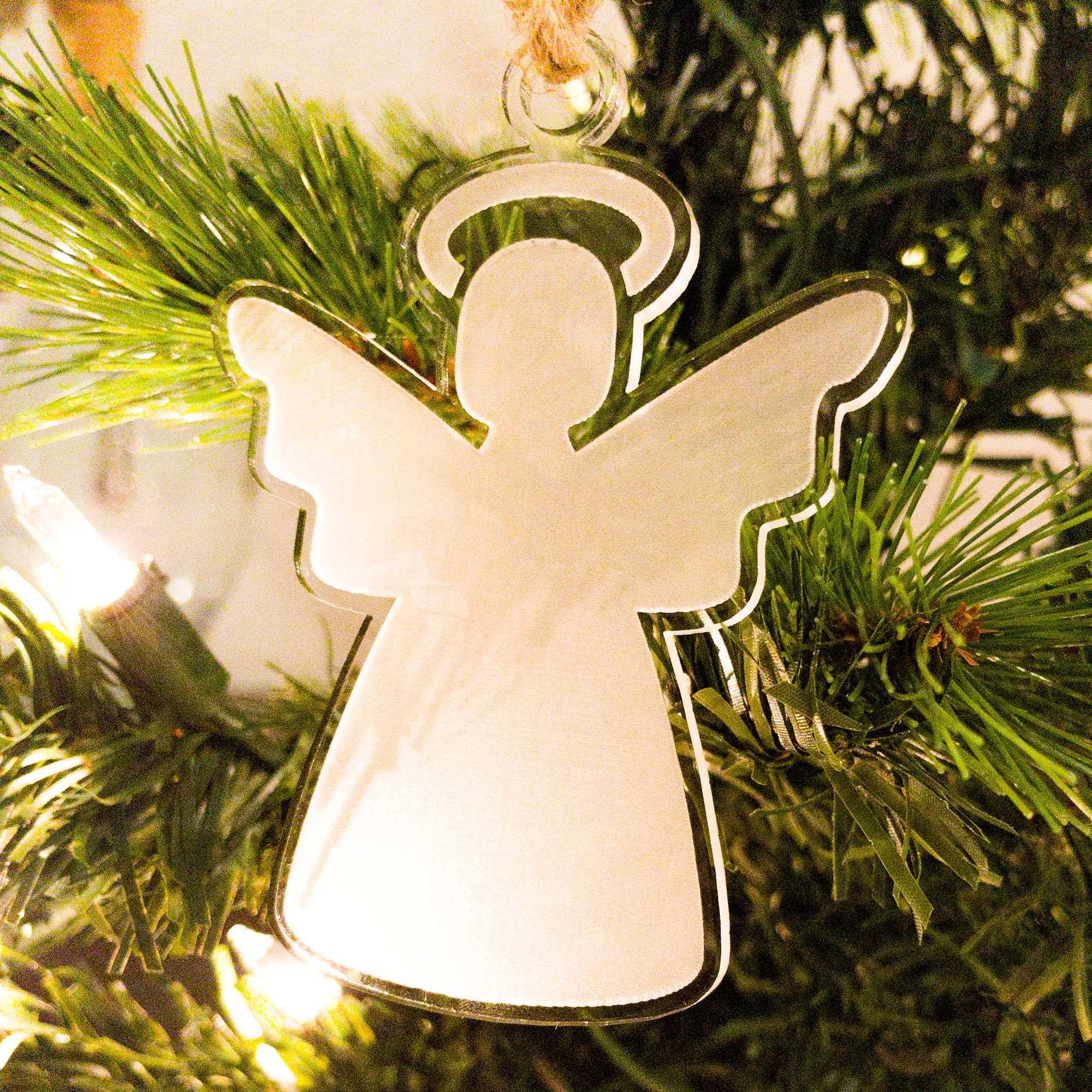 Laser Engraved Acrylic Angel Christmas Ornament - Etsy