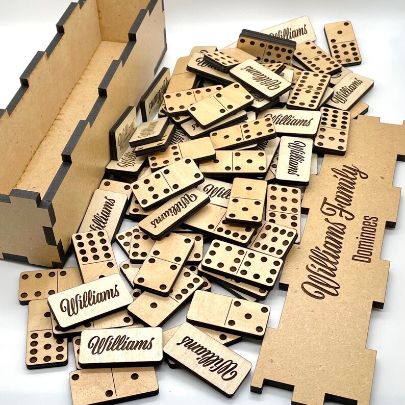 Personalized Domino Set With Box Engraved Gift Idea Double 12 - Etsy