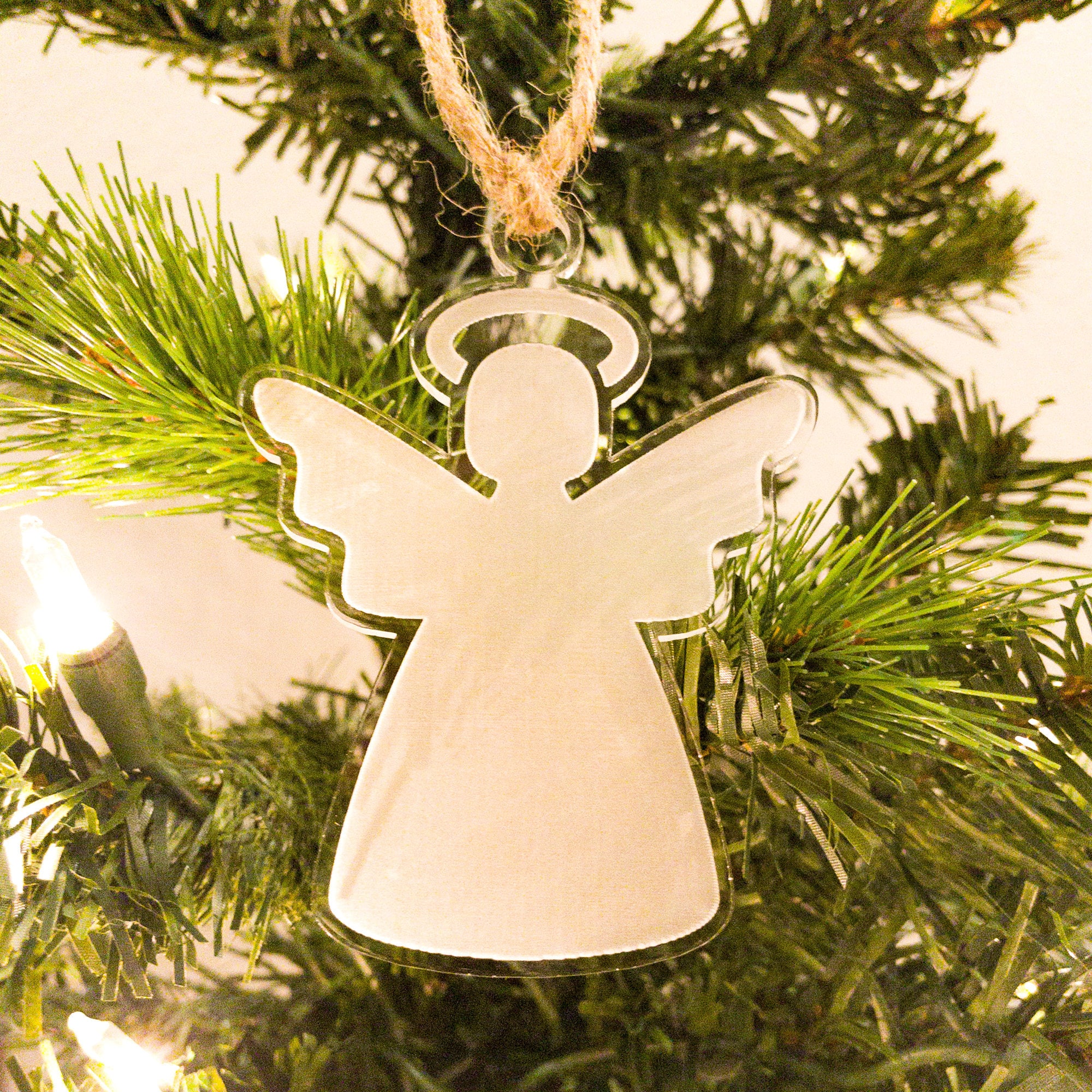 Laser Engraved Acrylic Angel Christmas Ornament - Etsy