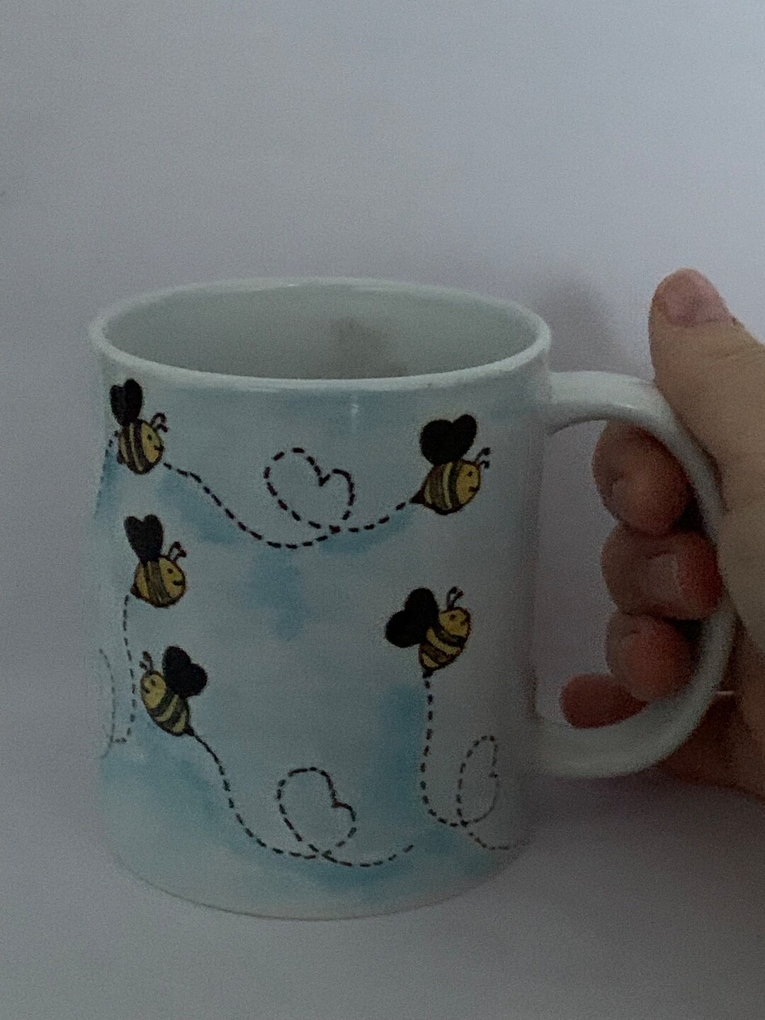 Hand Painted Bees Mug, Custom Bee Design, Personalised Gift Idea ...