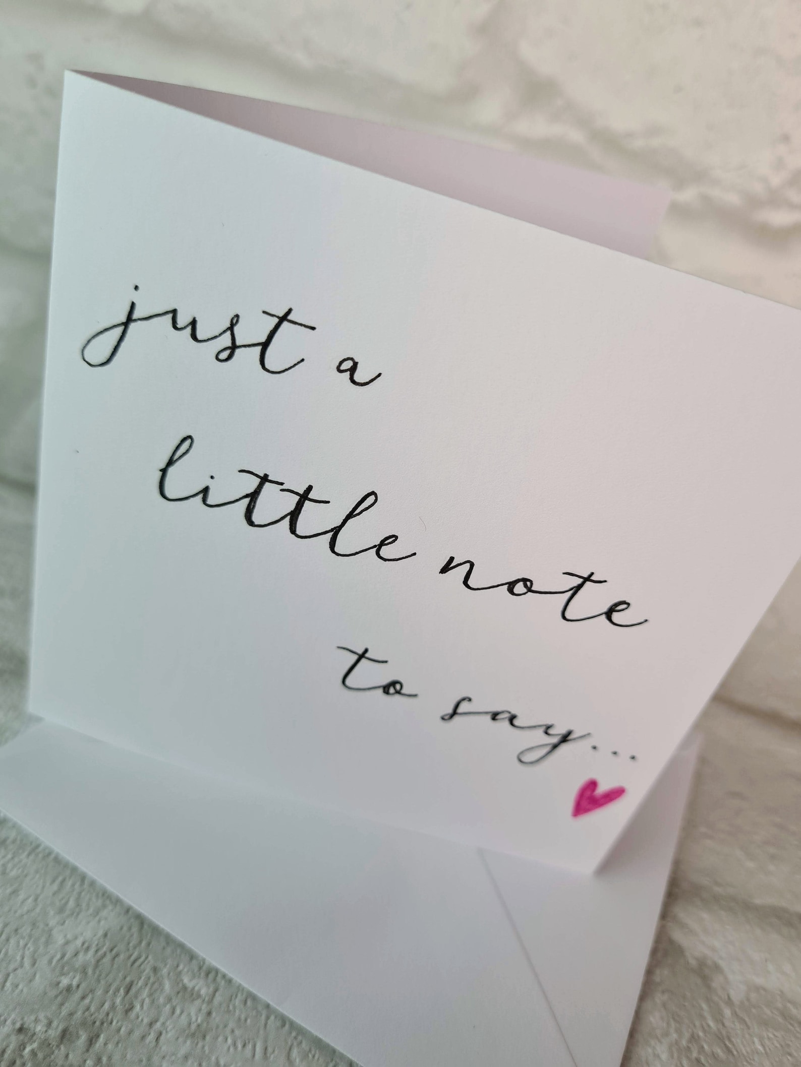 Just a Little Note To Say Individually Hand drawn Handmade | Etsy