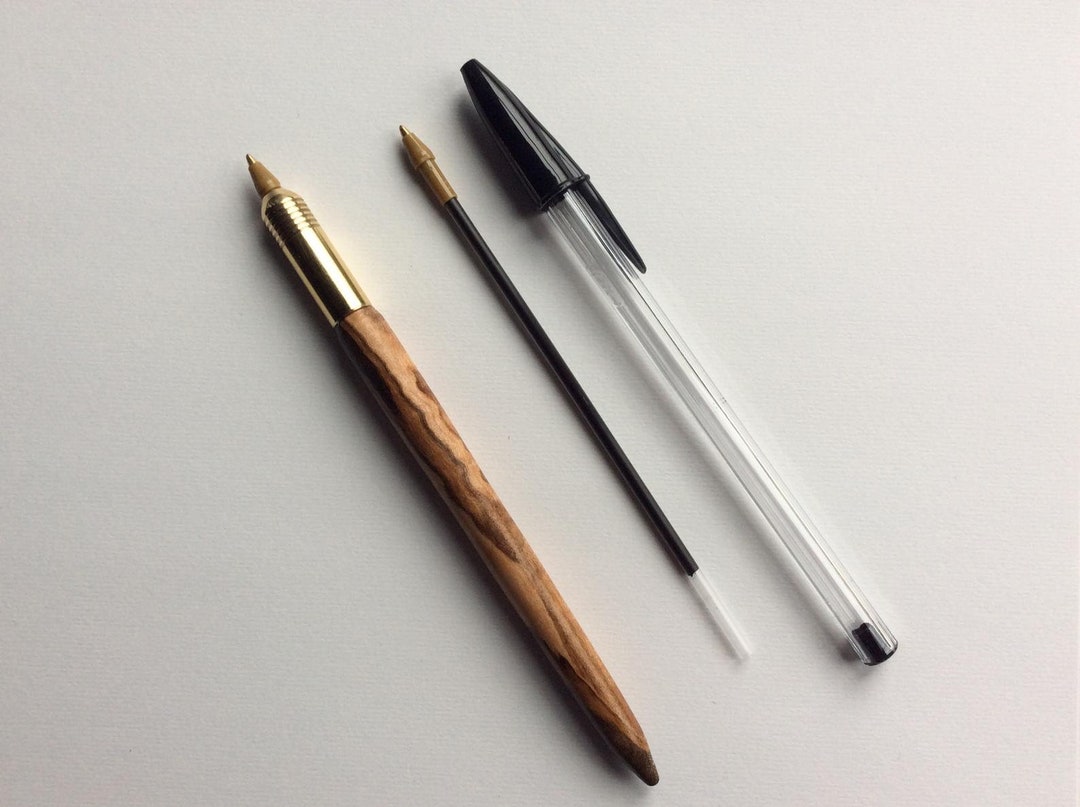 Ooh La La! Pen, Brass and Wood Pen, Handmade Pen, Ballpoint Pen, Bic ...