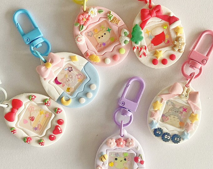 Tamagotchi Keychain, Virtual Pet Keychain, Totoro Keychain, Sailor Moon ...