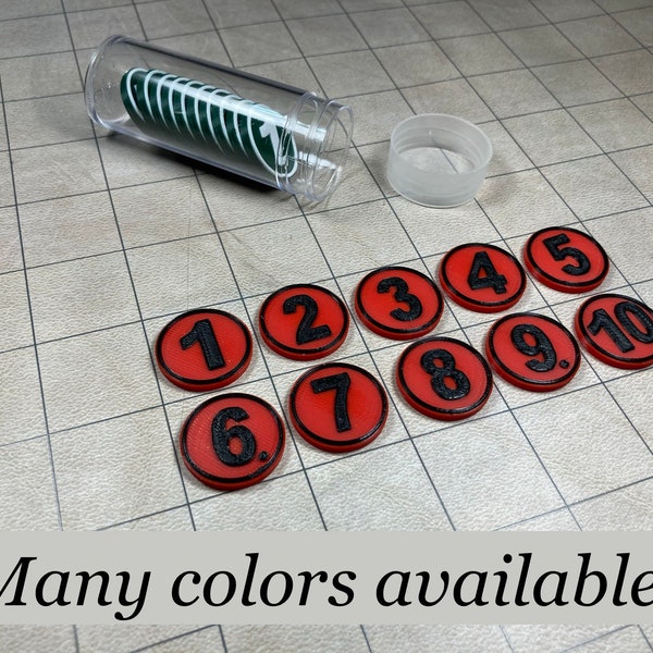 Numbered Tokens - Etsy