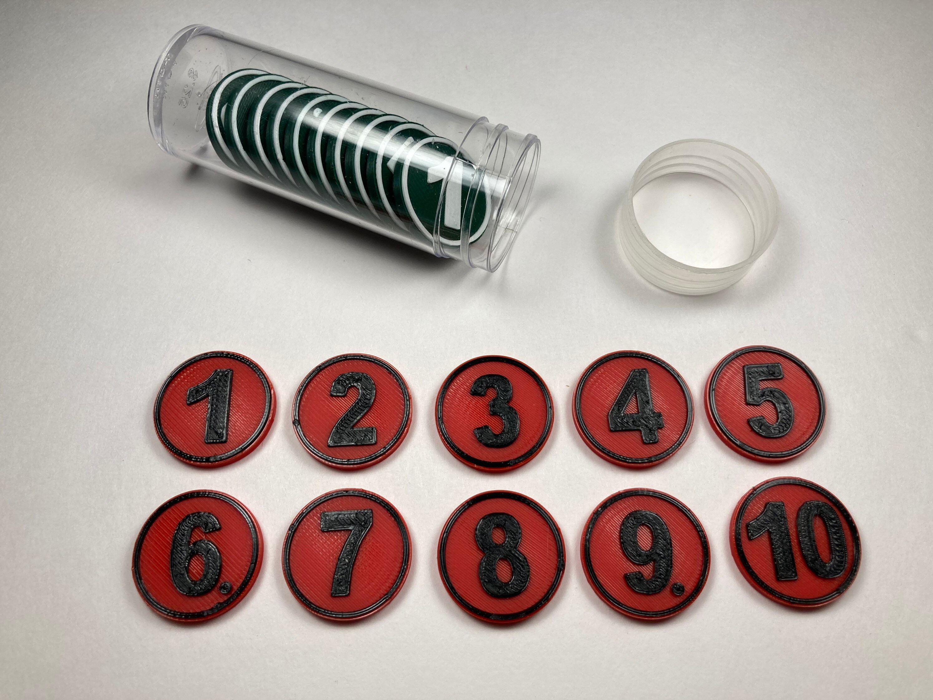 Numbered Monster Tokens - Two Sets of 10 - Small and Medium Size ...