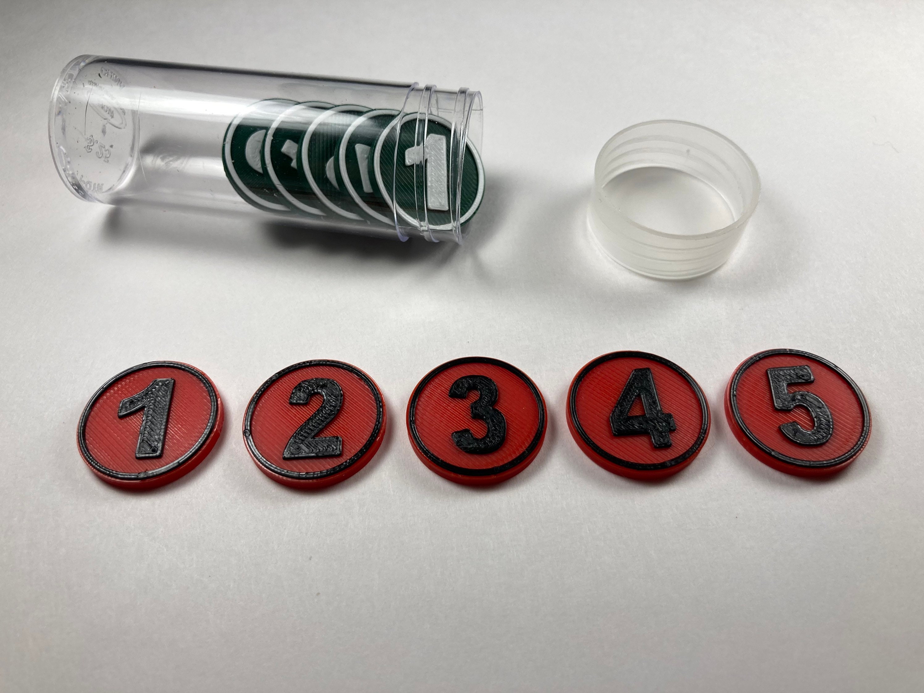 Numbered Monster Tokens - Two Sets of 5 - Small and Medium Size ...
