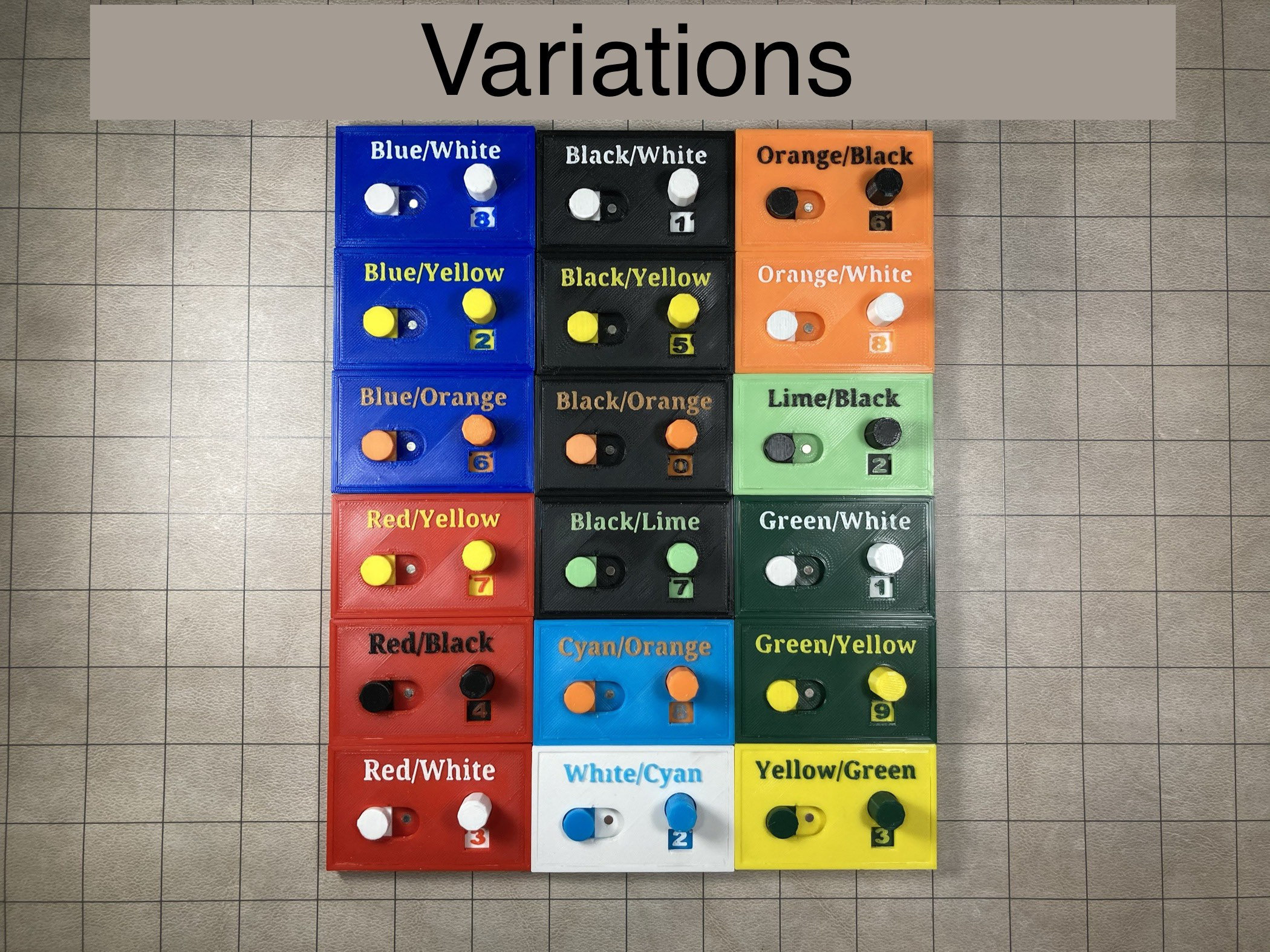 Numbered Monster Tokens - Two Sets of 10 - Small and Medium Size ...