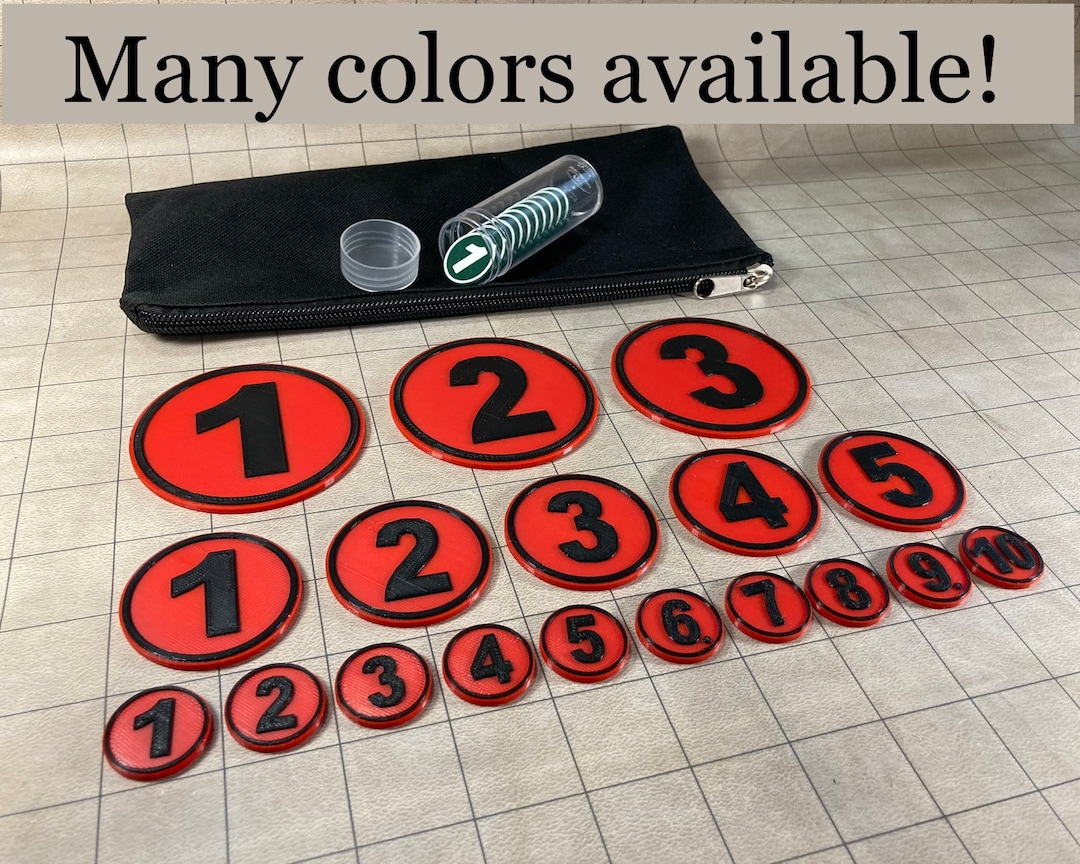 Numbered Monster Tokens - Small/medium, Large, and Huge Size Creatures ...