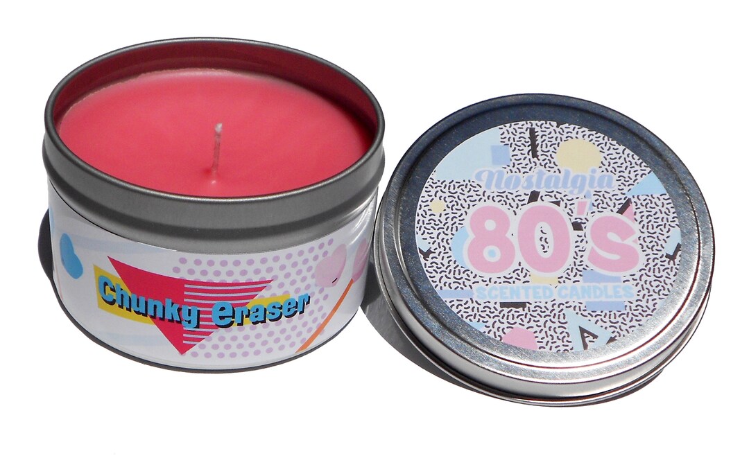 Nostalgic 1980s Chunky Eraser Scented Candle. Cool Candle. Unique Gift ...