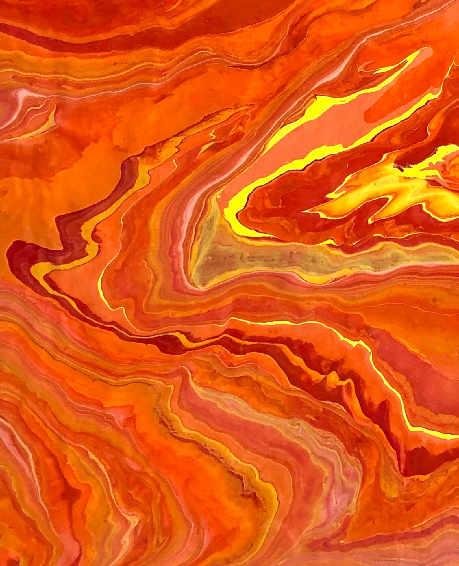 Dr. Evils Liquid Hot Magma acrylic Painting - Etsy