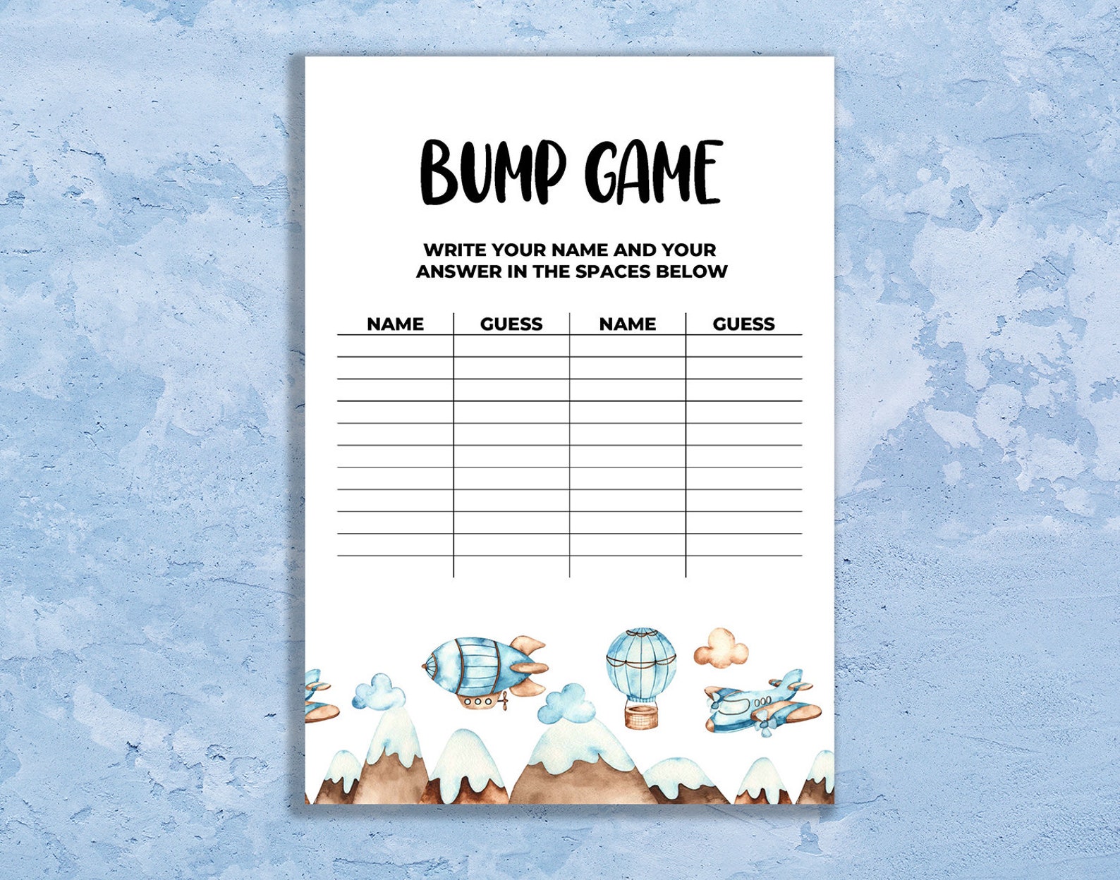 A4 Baby Shower Poster, Bump Game, Baby Shower Games, A4 Poster ...